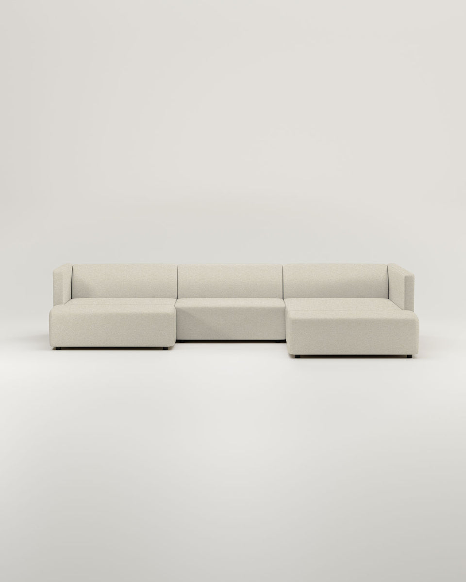 Modulares Sofa Paula U-Form / Wohnlandschaft mit Schlaffunktion – Livom